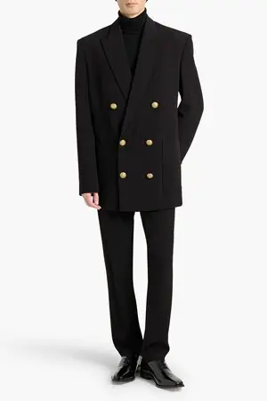 Balmain Doublebreasted Crepe Blazer