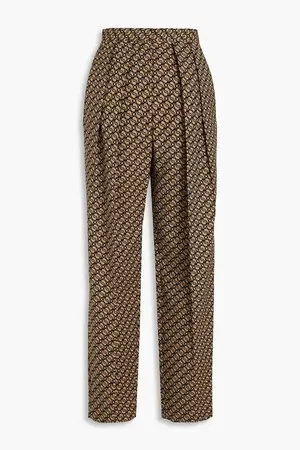 Stella McCartney Pleated Jacquard Tapered Pants