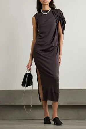 Stella McCartney Draped Wool Midi Dress