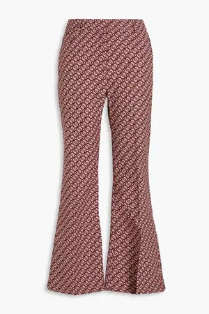 Stella McCartney Wool-blend Jacquard Flared Pants