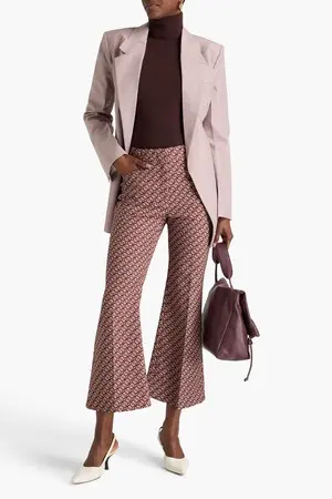 Stella McCartney Wool-blend Jacquard Flared Pants