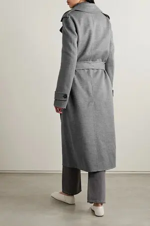 Stella McCartney Belted Wool-felt Trench Coat