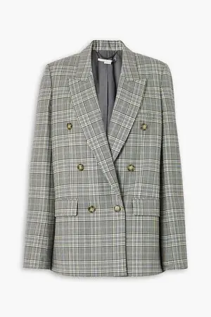 Stella McCartney Double-breasted Checked Wool Blazer