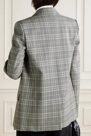 Stella McCartney Double-breasted Checked Wool Blazer