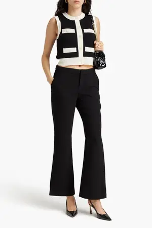 Balmain Wool-crepe Flared Pants