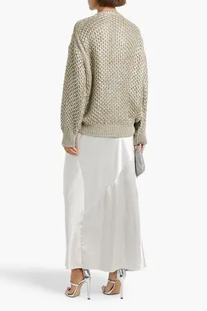 Stella McCartney Metallic Cotton-blend Lace-up Sweater