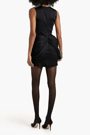 Stella McCartney Pleated Satin-crepe Mini Dress