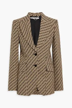 Stella McCartney Wool-blend Jacquard Blazer - Sand
