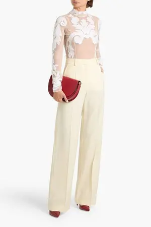 Stella McCartney Wool-crepe Wide-leg Pants