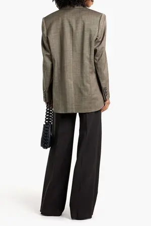 Stella McCartney Asymmetric Pinstriped Wool-blend Twill Blazer