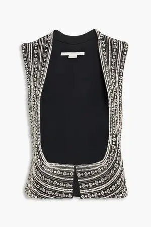 Stella McCartney Crystal-embellished Wool-twill Vest