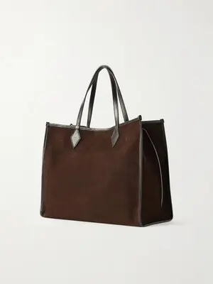METIER Chameleon 41 Large Leather-trimmed Nubuck Tote - Brown