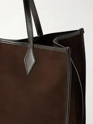 METIER Chameleon 41 Large Leather-trimmed Nubuck Tote - Brown