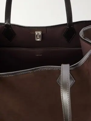 METIER Chameleon 41 Large Leather-trimmed Nubuck Tote - Brown
