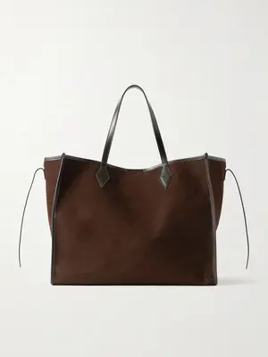 METIER Chameleon 41 Large Leather-trimmed Nubuck Tote - Brown