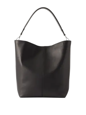 METIER Twist 26 Large Leather Tote - Black