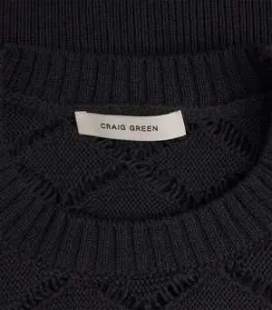 CRAIG GREEN Cotton-blend Pointelle Sweater