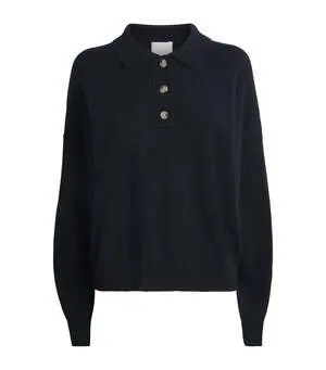 ALLUDE Cashmere Polo Sweater