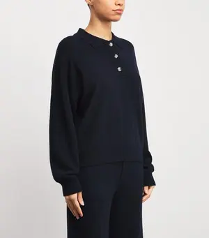 ALLUDE Cashmere Polo Sweater