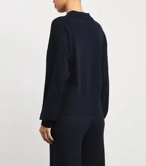 ALLUDE Cashmere Polo Sweater