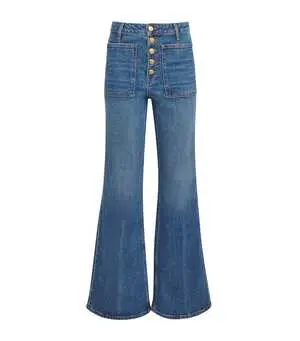 Ulla Johnson The Lou High-rise Flared Jeans - Blue