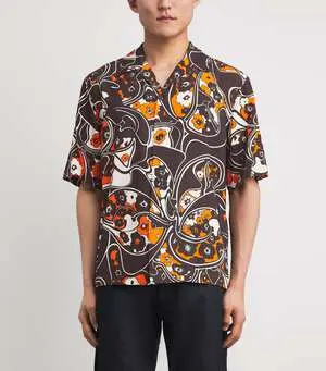 Sandro Short-sleeve Floral Shirt - Brown