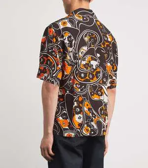 Sandro Short-sleeve Floral Shirt - Brown