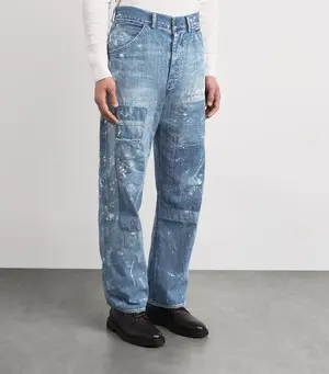 Polo Ralph Lauren Paint-splatter Distressed Straight Jeans
