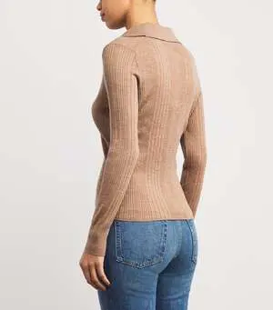 Veronica Beard Merino Wool Rouni Sweater - Brown