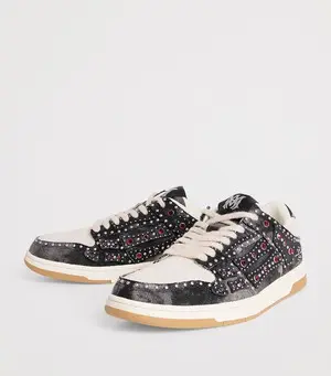 Amiri Denim-suede Skel Sneakers - Black