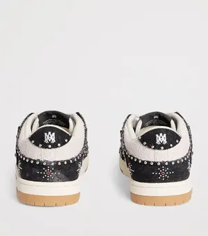 Amiri Denim-suede Skel Sneakers - Black