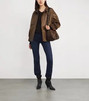 Paige Manhattan High-rise Bootcut Jeans - Navy