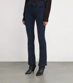 Paige Manhattan High-rise Bootcut Jeans - Navy