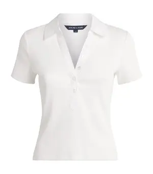 Veronica Beard Stretch-cotton Kearney Polo Shirt - White