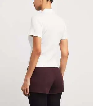 Veronica Beard Stretch-cotton Kearney Polo Shirt - White