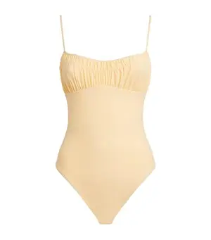 Faithfull The Brand Rocio Ruched Swimsuit - Yellow