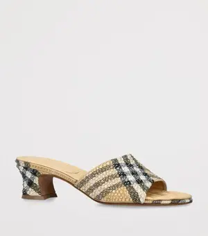 Burberry Embellished Sloane Heeled Mules