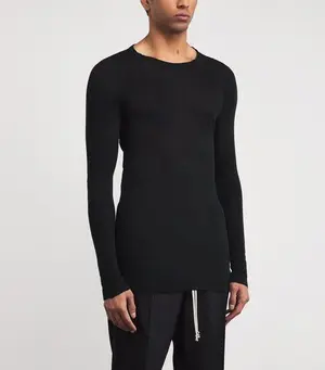 Rick Owens Cotton Jersey Mini Rib T-shirt