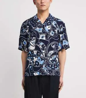Sandro Short-sleeve Floral Shirt - Blue
