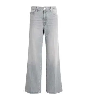 Women's Grey Wide-Leg Jeans