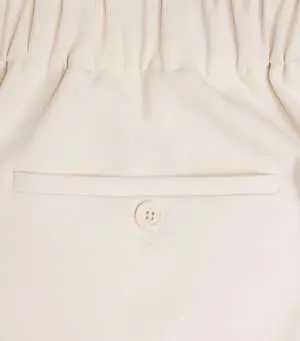 Sandro Cotton-blend Straight-fit Trousers - Beige