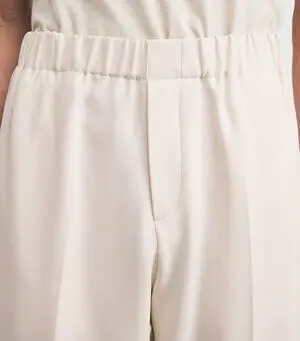 Sandro Cotton-blend Straight-fit Trousers - Beige