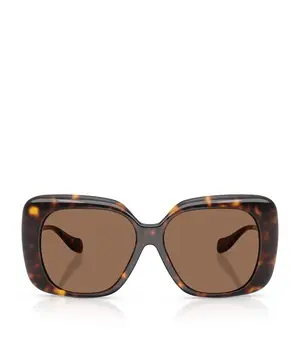 Versace Injected Ve4499u Square Sunglasses - Brown