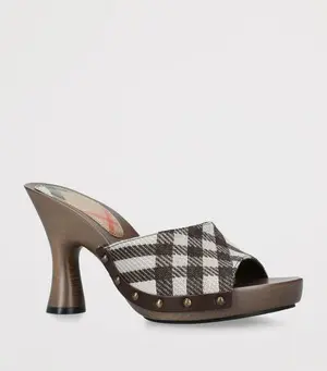 Burberry Potter Mules - Brown