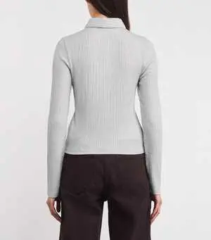 Paige Ribbed Eden Polo Top