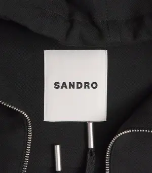 Sandro Zip-up Hoodie - Black