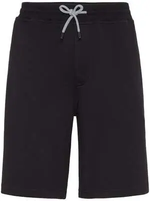 Brunello Cucinelli Cotton-Blend Jersey Shorts - Black