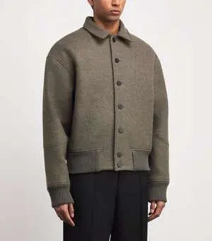 Jacquemus Wool Feltro Bomber Jacket - Green