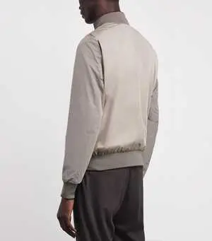 MOORER Suede-front Kant Bomber Jacket
