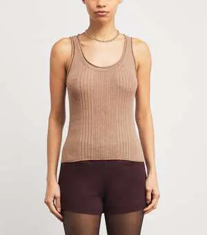 Veronica Beard Merino Wool Tank Top - Brown